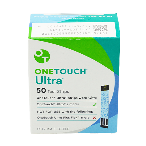 OneTouch Ultra Blue Test Strips 50 Count — Cashnowteststrips.com